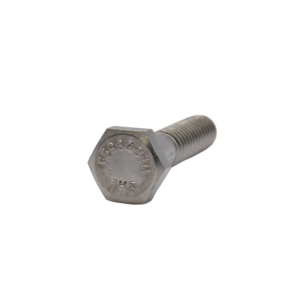 3/8-16 x 2-1/2 Inch Coarse Plain 316 Stainless Steel Hex Head Cap Scre ...