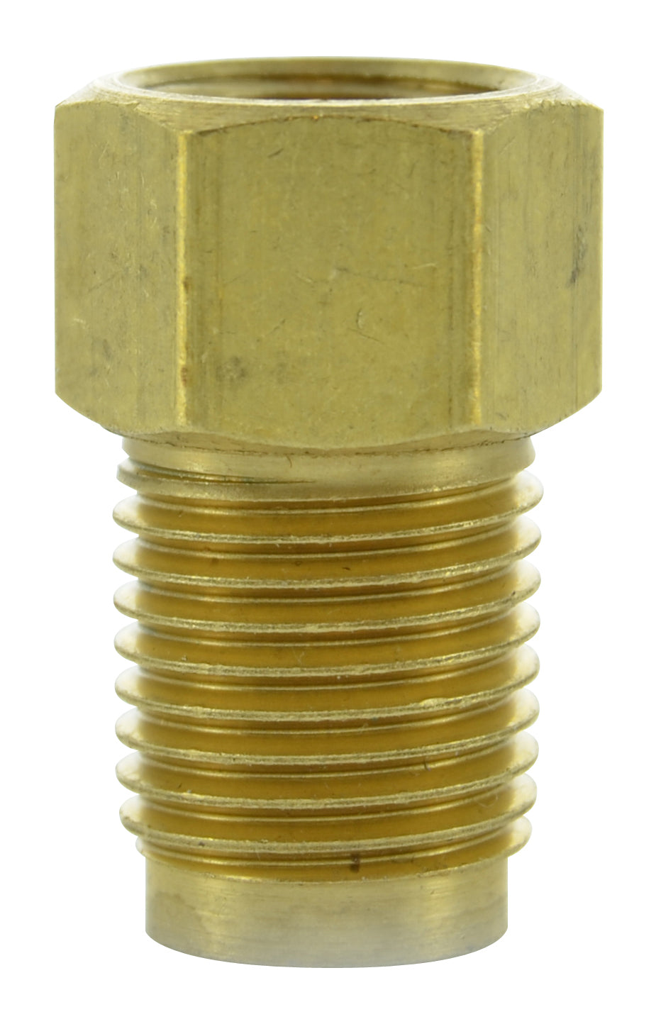 7/16-24 x 1/2-20 Female Inverted Flare x Male Inverted Flare Steel Bra ...