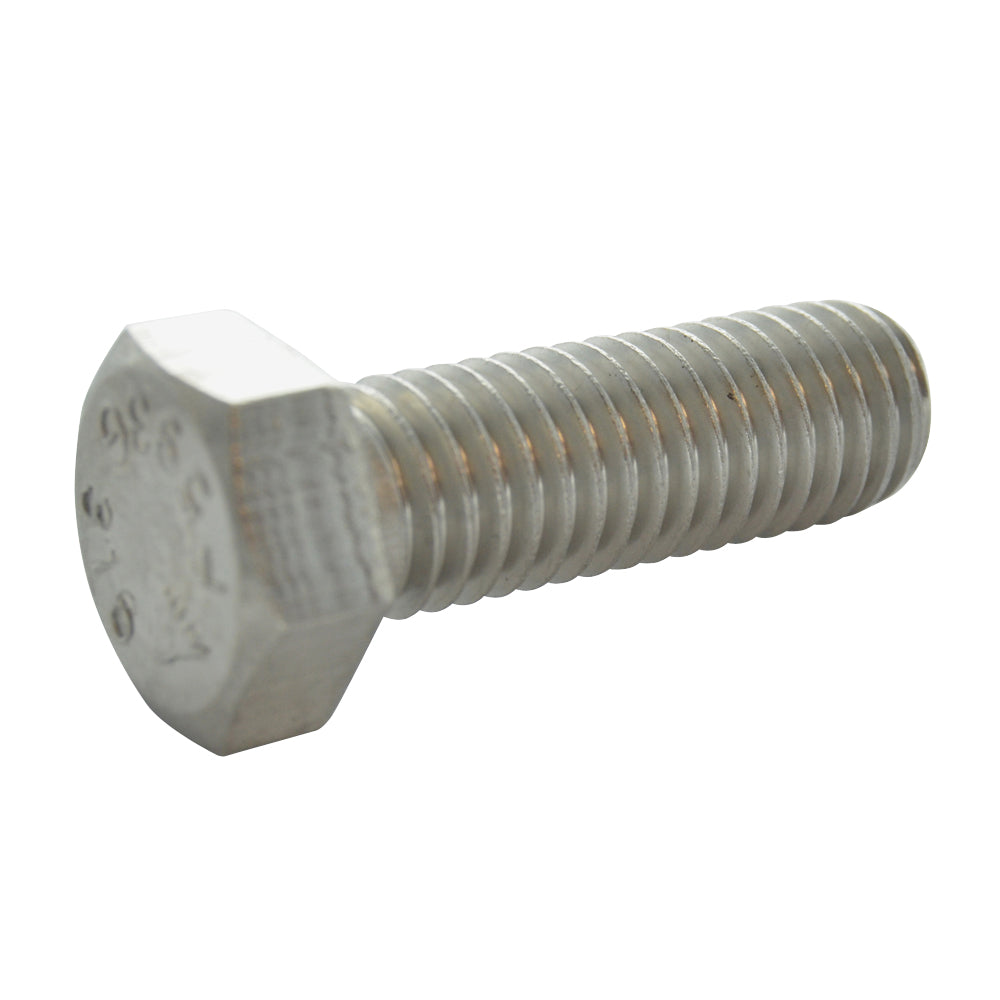 3/8-16 x 2-1/2 Inch Coarse Plain 316 Stainless Steel Hex Head Cap Scre ...
